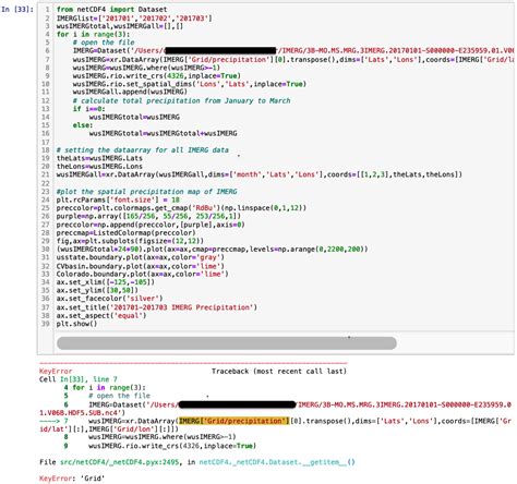 in [33] 1 from netcdf4 import dataset imerglist