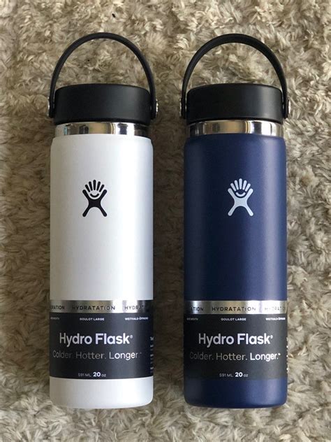 Hydro Flask 20oz Whitecobalt 473ml Furniture And Home Living Hydro Flask 20oz Whitecobalt 473ml Furniture And Home Living