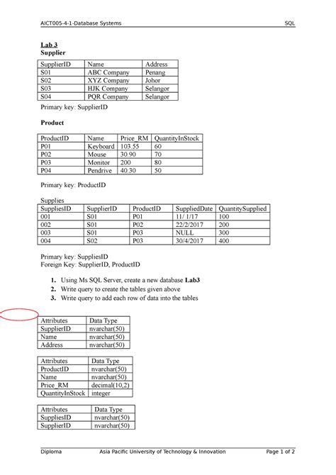 lab 3 mr justin aict005 4 1 database systems sql lab 3 supplier