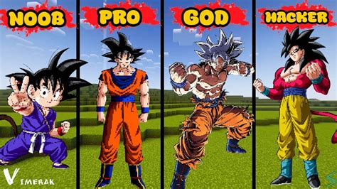 Goku In Minecraft Noob Vs Pro Vs God Vs Hacker YouTube