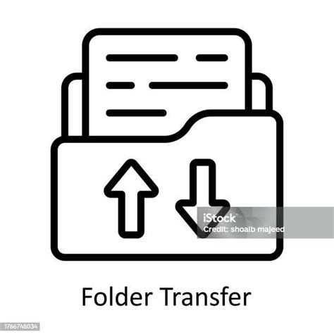 폴더 전송 벡터 외곽선 디자인 일러스트레이션입니다 흰색 배경의 기호 Eps 10 파일 0명에 대한 스톡 벡터 아트 및 기타 이미지 0명 교환 데이터 Istock