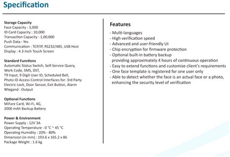 Essl Uface 301 Multi Biometric Time Attendance And Access Control System Face Recognition At Rs