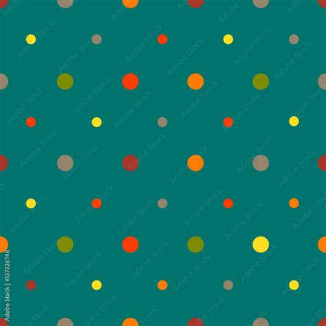 Polka Dots Seamless Pattern Vector Illustration Stock Vector Adobe Stock