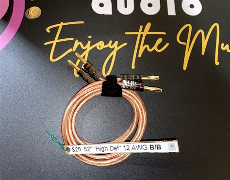 Single 52 12 Awg Speaker Wire With Banana Plugs Radique Inc
