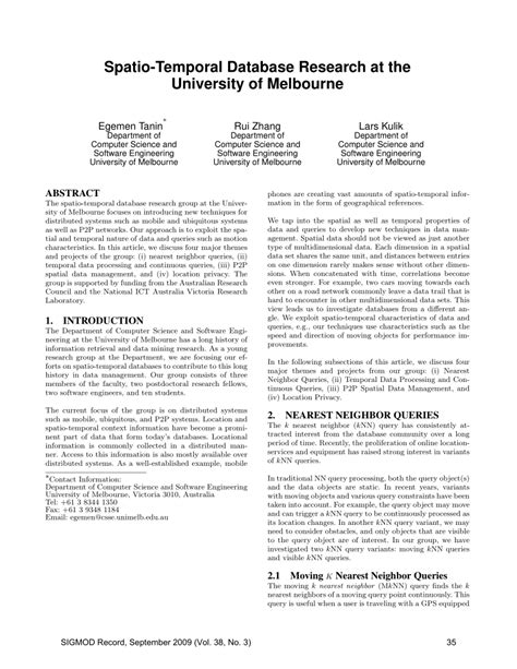 Download Pdf Spatio Temporal Database Research At The University Of Melbourne
