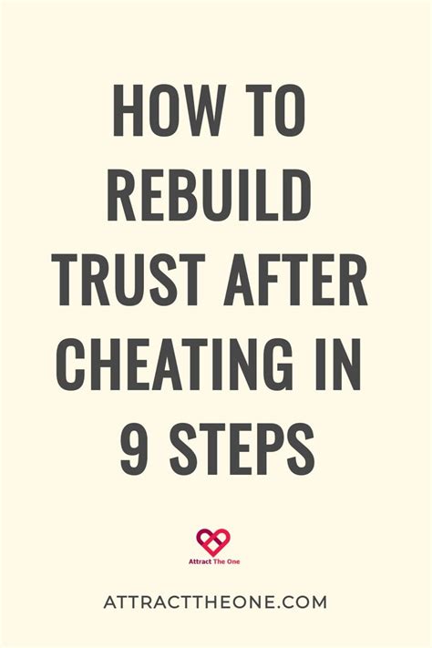 How To Rebuild Trust After Cheating In 9 Steps | Rebuilding trust ...