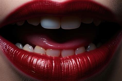 Premium Photo Human Mouth And Lips Close Up