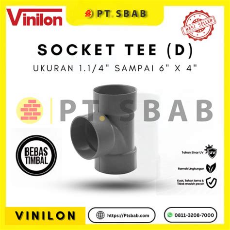 Jual Socket Tee D Pipa Pvc Vinilon Socket Sambungan Pipa Ukuran 114 Kota Surabaya