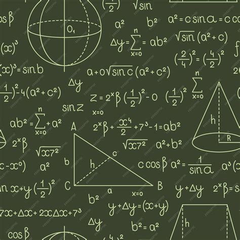 Formule Patroon Math Of Meetkunde Formules Met Letters En Cijfers Grafieken En Symbolen Complexe