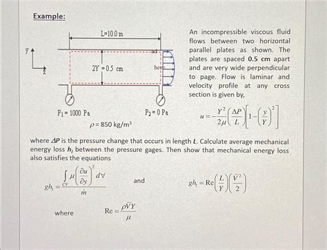 Solved Example:An incompressible viscous fluid flows between | Chegg.com