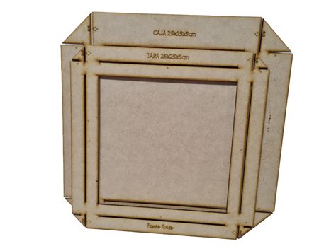 Molde Caja 25x25x5cm Papers Scrap