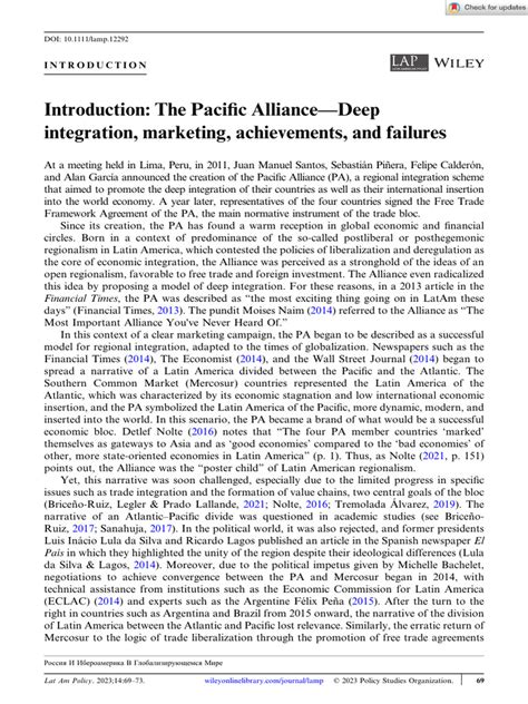 Briceño Ruiz 2023 Introduction The Pacific Alliance Deep Integration Marketing
