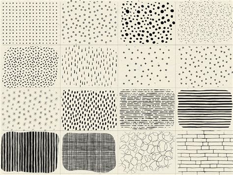 procreate pattern brushes hand drawndoodle illustration etsy