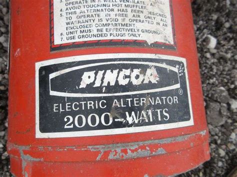 Pincor Electric Alternator Generator Gas Powered 2000w 5 Hp Briggs