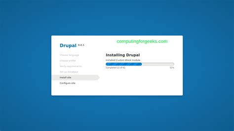 Install And Configure Drupal 9 Cms On Centos 8 Computingforgeeks