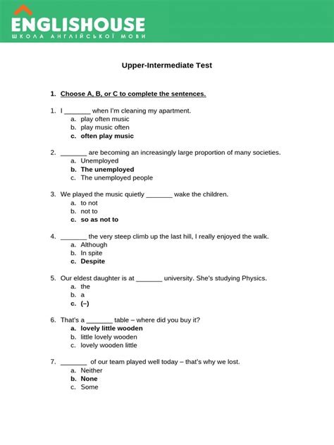 upper intermediate keys pdf employment