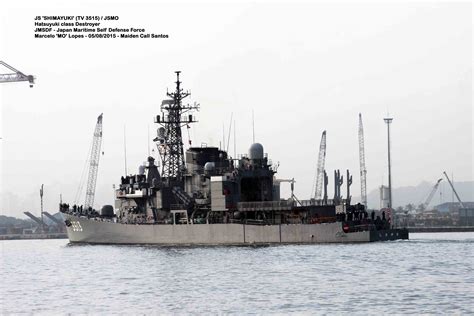Js Shimayuki Tv 3513 Chegada Em Santos Poder Naval