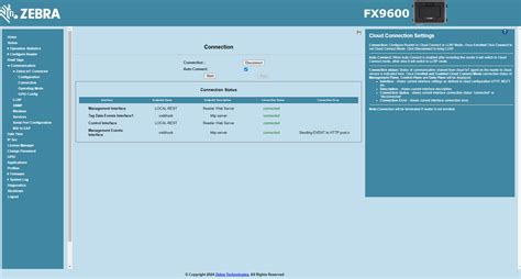 Configure Device Using Web Interface — Zebra Iot Connector Documentation