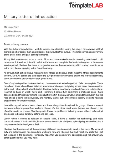 40 Letter Of Introduction Templates And Examples