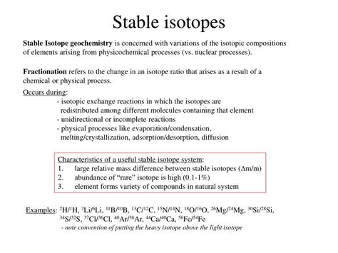 PPT Stable Isotopes Principles Of Stable Isotope Fractionation PowerPoint Presentation ID