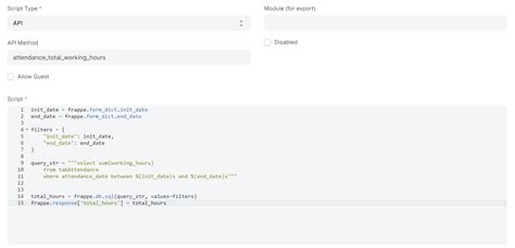 server script for fetching working hours of employee in salary slip