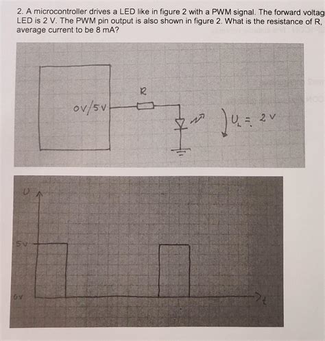 Solved A Microcontroller Drives A LED Like In Figure Chegg