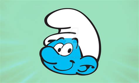 Smurf Headshot Disney Style By Yellowandorangebook On Deviantart