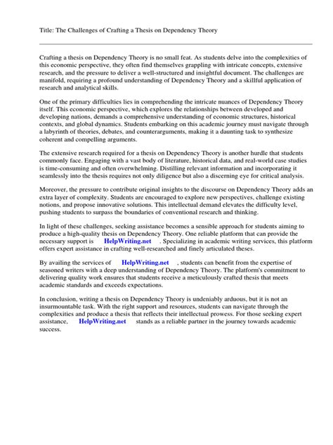 thesis dependency theory pdf modernization theory theory