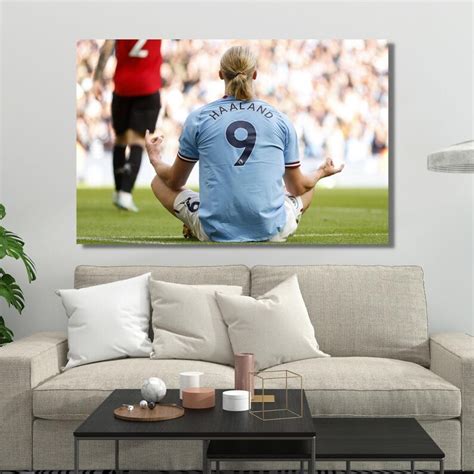 Erling Haaland Iconic Poster Erling Haaland Print Erling Haaland Poster Man Cave Decor