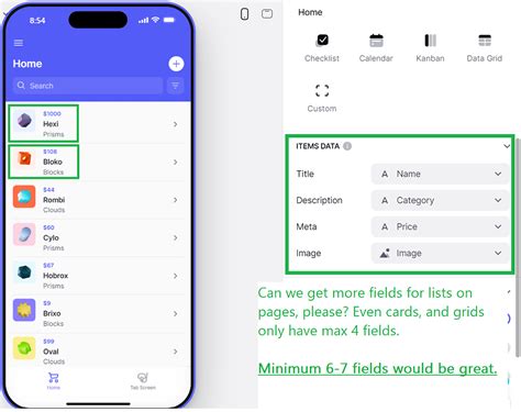 More Fields For Lists Cards Grids Pages Feature Requests Glide