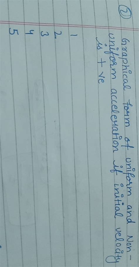 2 Graphical Form Of Uniform And Non Uniform Acceleration If Initial Vel