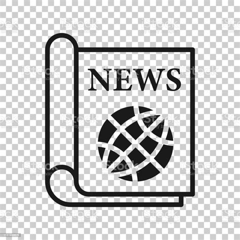 투명 한 스타일의 잡지 페이지 아이콘입니다 고립 된 배경에 뉴스 벡터 일러스트 브로셔 비즈니스 개념입니다 0명에 대한 스톡 벡터 아트 및 기타 이미지 Istock