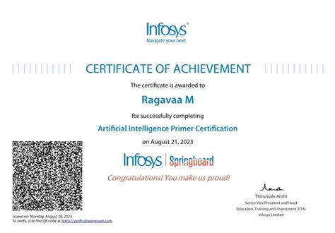 Ragavaa M On Linkedin Infosys Infosysspringboard