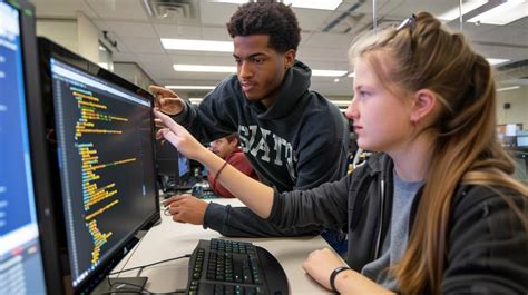 Free Students Coding Together Photo Students Coding Computer