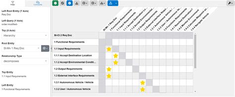 Traceability Matrix Features And Settings