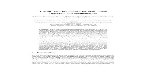 A Multi Task Framework For Skin Lesion Detection And · Faster Rcnn Architecture Top Left