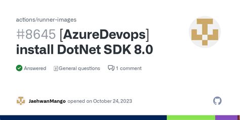 Azuredevops Install Dotnet Sdk 80 · Actions Runner Images