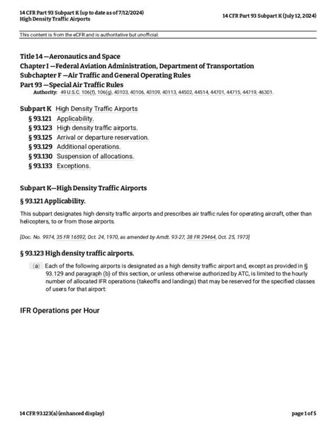 14 Cfr Part 93 Subpart K Up To Date As Of 7 12 2024 Sea Tac Noise Info