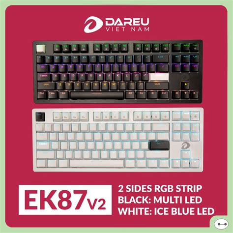 BÀN PHÍM CƠ DAREU EK87 V2 TRẮNG BLUE SWITCH