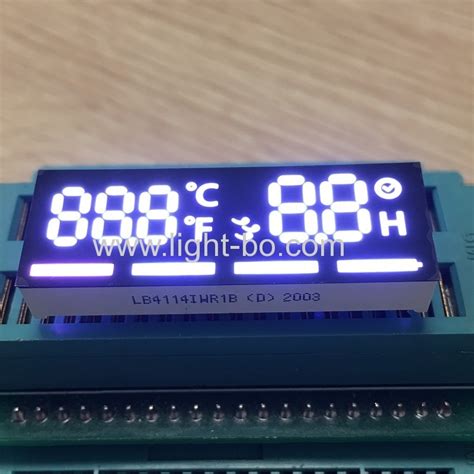 Customized Ultra White Red 7 Segment Led Display Common Anode For Temperature Timer Indicator