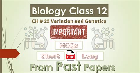 Biology 12 Imp Questions Chapter 22 From Past Papers