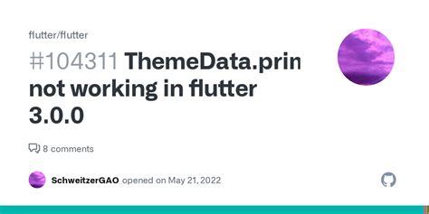 Themedataprimarycolor Not Working In Flutter 300 · Issue 104311