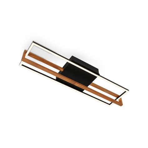 3777015 Led Ceiling Light Rectangle Wooden Element Uk
