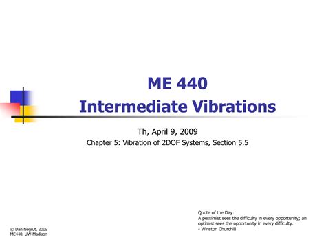 vibration of 2dof systems matix approach voice ppt