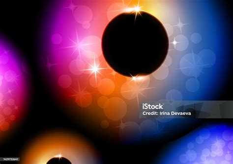 색깔이 빛나는 마법 반지 눈부심 불꽃 초대장에 대한 추상적인 배경입니다 벡터 가리기에 대한 스톡 벡터 아트 및 기타 이미지 가리기 검은색 광고 Istock