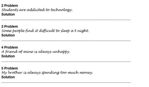 Problem Solution Outline Template Problem Solution Linking Sentences Eslflow Williamson
