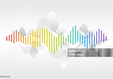 Colorful Wave Graphs Or Sound Waves Concept High Res Vector Graphic