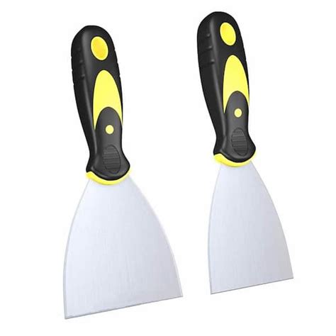 Dracelo Set Of 2 Metal Steel Drywall Tools With Soft Rubber Grip