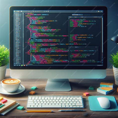 Programming With Html Php And Javascript Backend Source Code On Monitor Premium Ai Generated Image