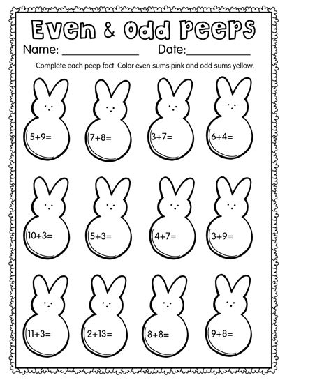 odd and even numbers worksheet